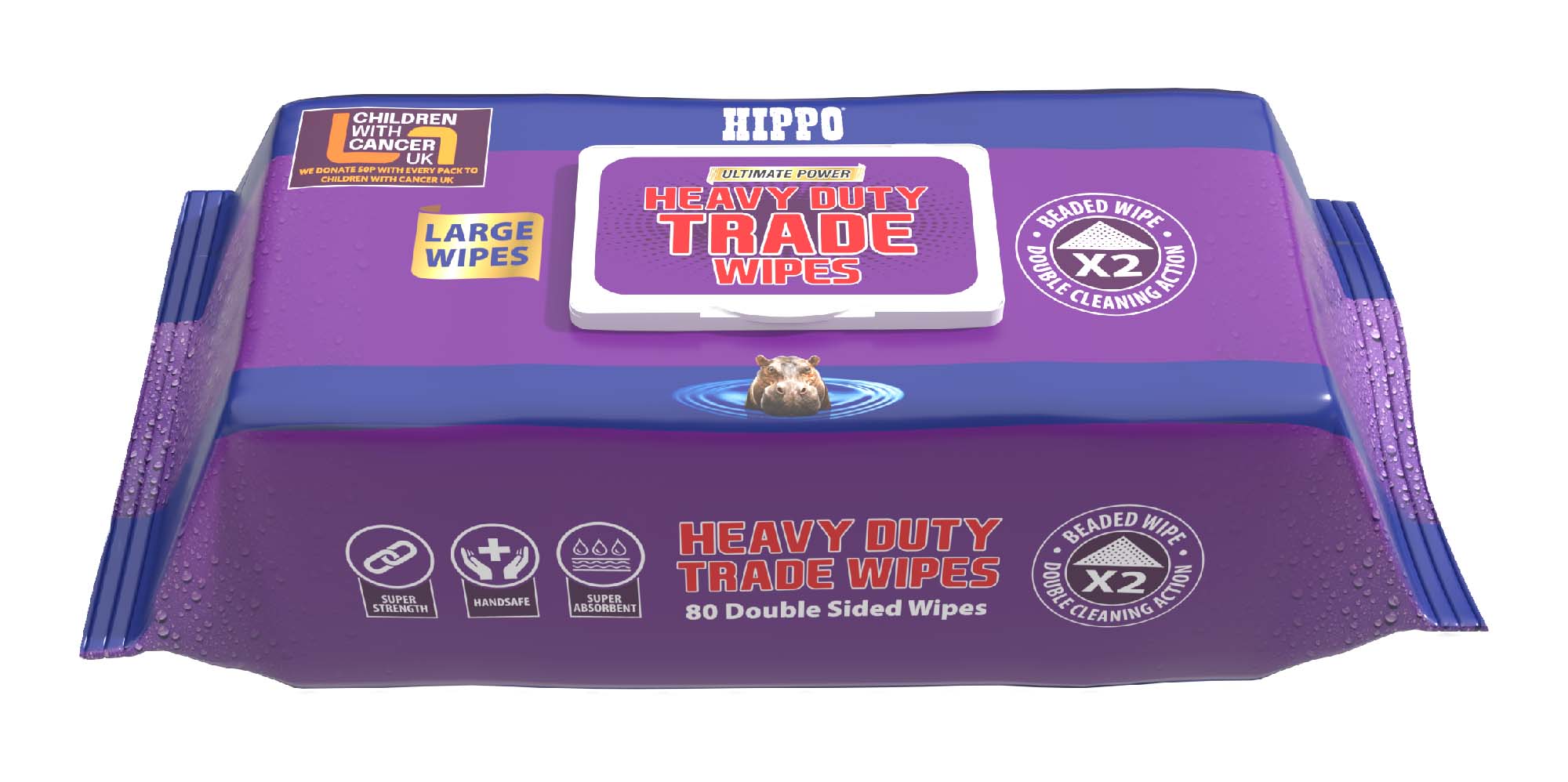 Double Sized Double Sided Trade Wipes | Hippo
